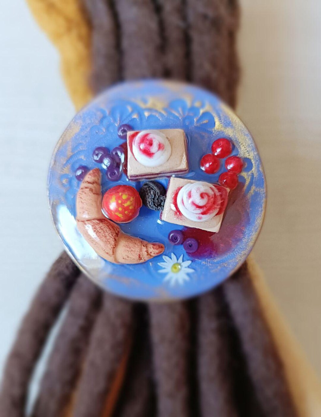Dreadlock Tie, Dreadlock Holder, Toggle, Plate of Dessert, 50 Mm, Beach ...