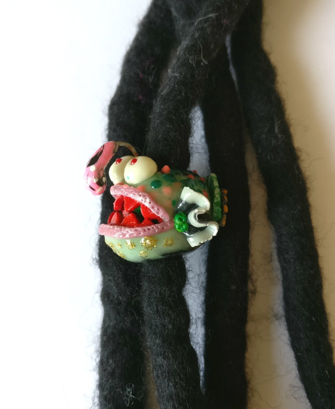 Monster, Anglerfish, Dread Bead, Glow in the Dark, 6 - 10 Mm Hole ...