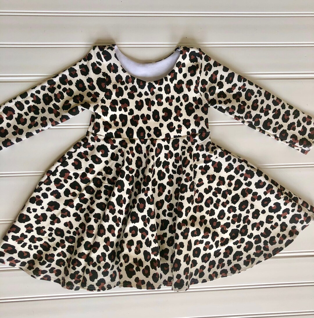 Zoey Dress Leopard Print Girls Dress Animal Print Dress Birthday Party ...