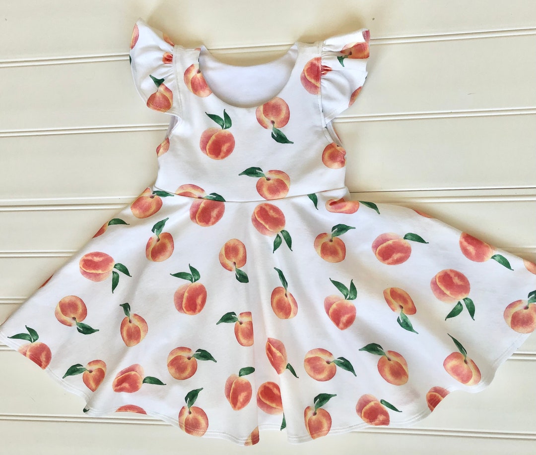Peach Dress Girls Peach Dress 1st Birthday Dress Sweet Peach Dress ...