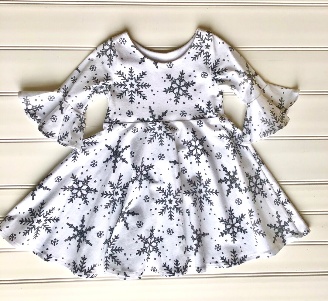 Elsa Dress Winter Wonderland Birthday Party White Snowflake Dress ...