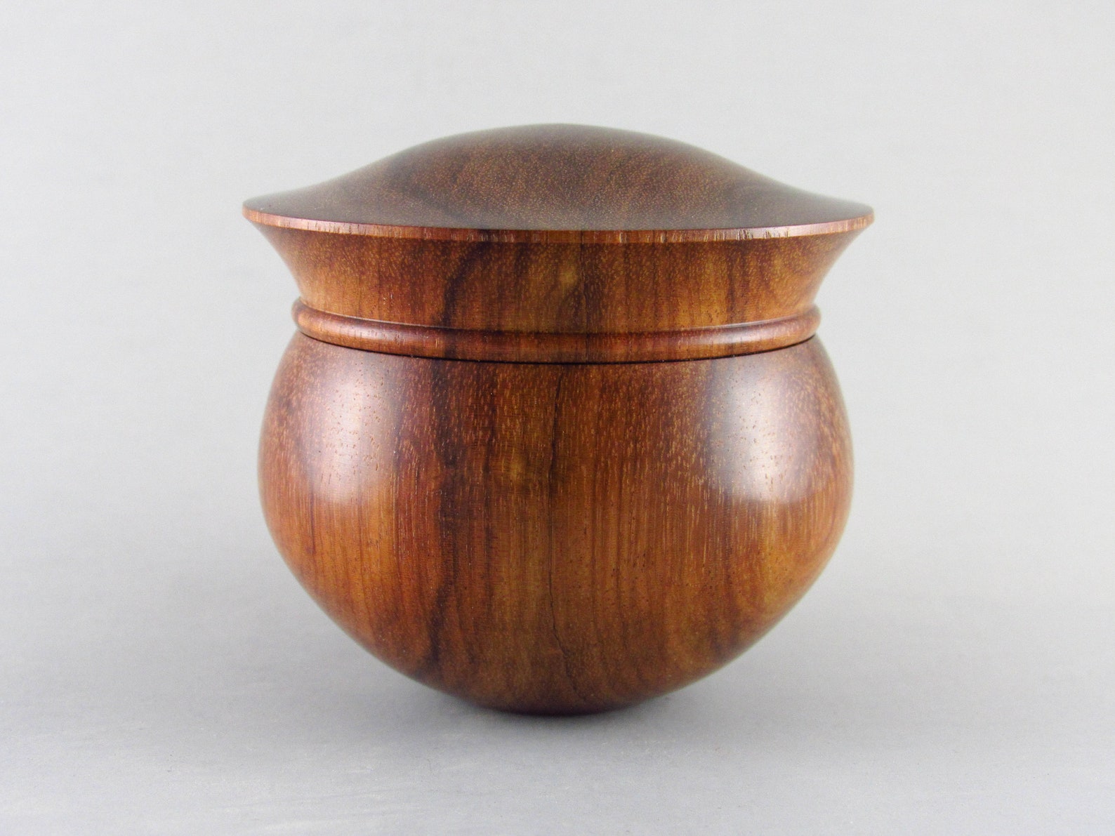 Granadillo Wood Lidded Box Threaded Lid - Etsy
