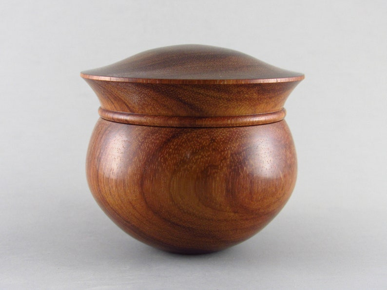 Granadillo Wood Lidded Box Threaded Lid - Etsy