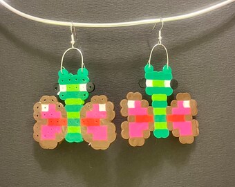 Poop Emoji Earrings Perler Beads, Hama Beads, Fuse Beads, Pixel ...