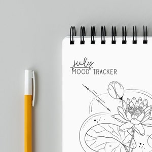 July Mood Tracker, Dot Journal, Letter, A4, A5, Printable, Digital ...