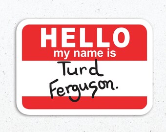 Waterproof Turd Ferguson Celebrity Jeopardy Sticker Norm - Etsy