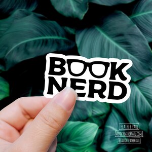 Book Nerd Sticker, Book Lover Gift, Book Lover Stickers, Reader Gift ...