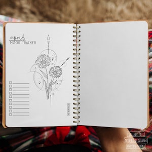 April Mood Tracker, Dot Journal, Letter, A4, A5, Printable, Digital ...