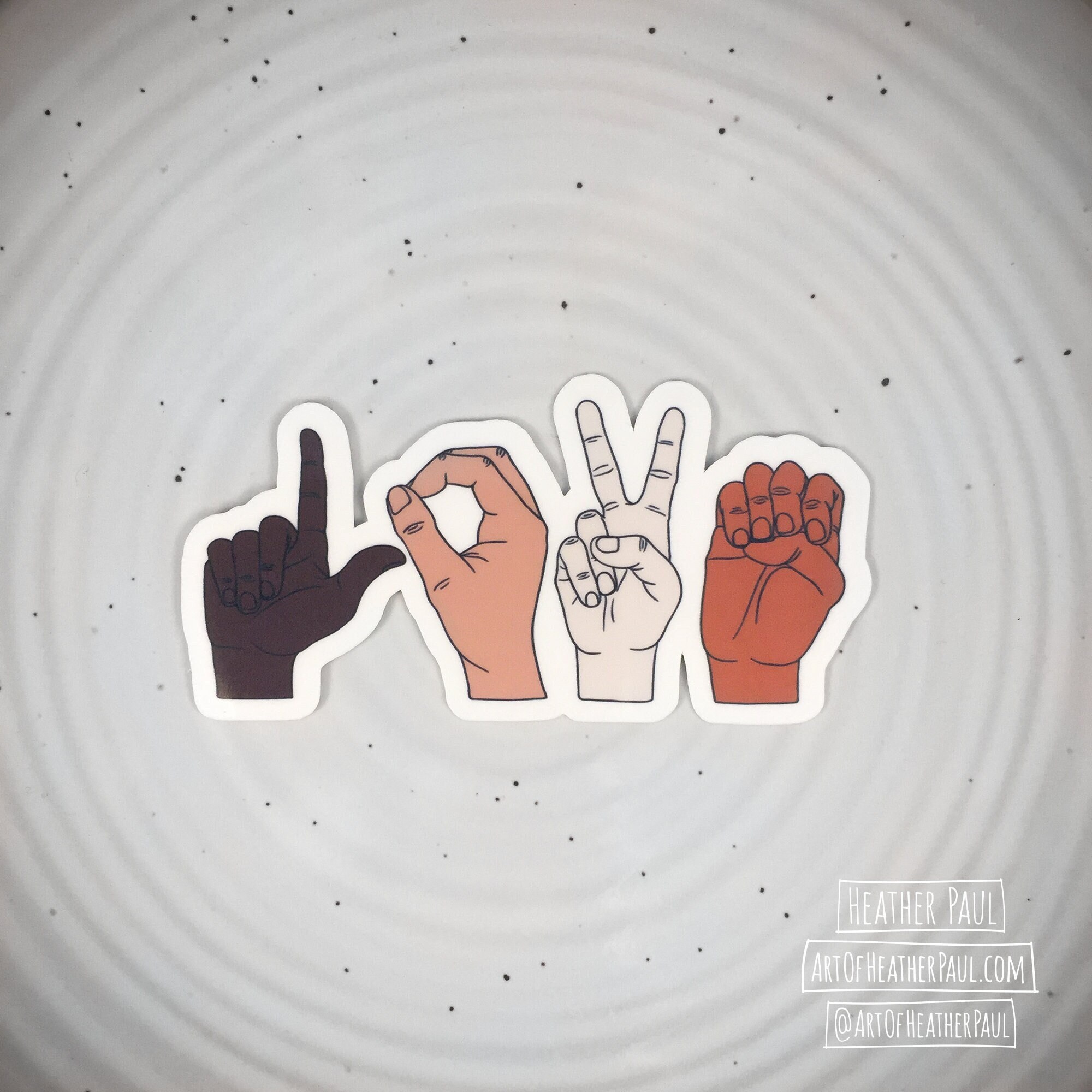 ASL Love Sticker ASL Stickers ASL Gifts Diversity Stickers | Etsy