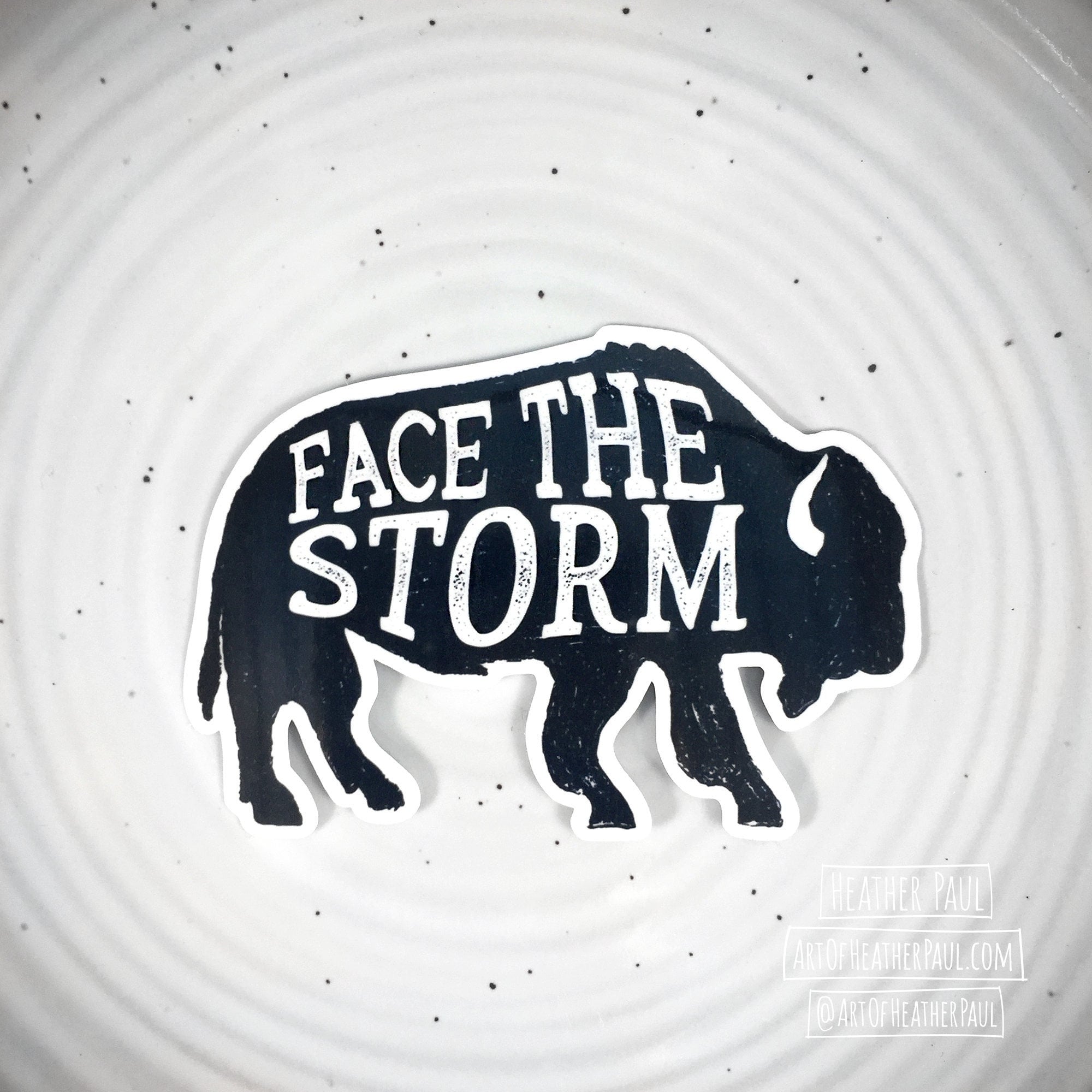 Face the Storm Sticker Buffalo Sticker Bison Sticker Bison - Etsy