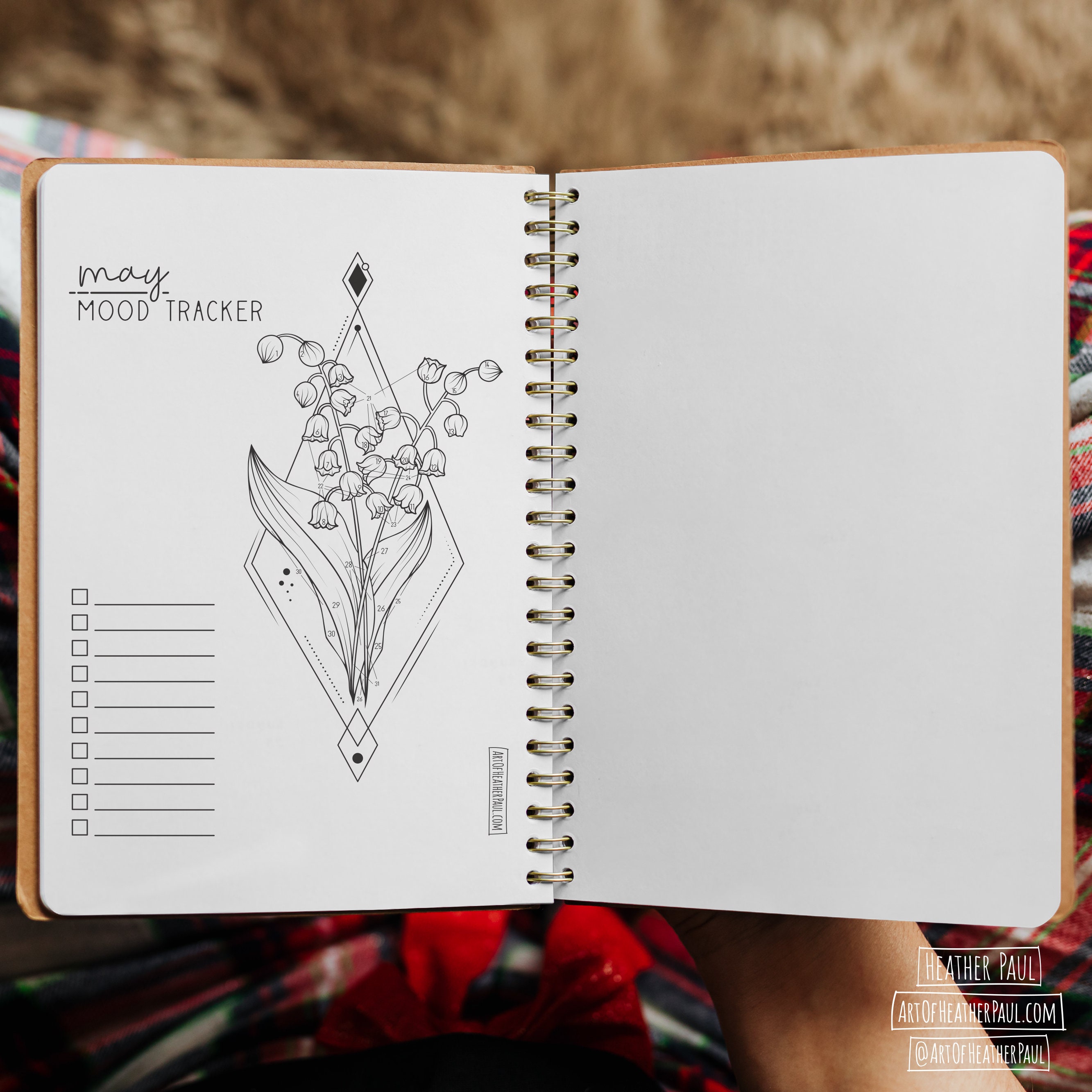 May Mood Tracker, Dot Journal, Letter, A4, A5, Printable, Digital ...
