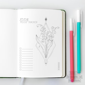 May Mood Tracker, Dot Journal, Letter, A4, A5, Printable, Digital ...
