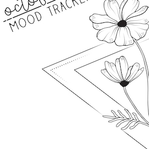 October Mood Tracker, Dot Journal, Letter, A4, A5, Printable, Digital ...