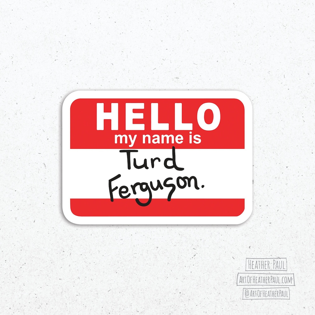 Turd Ferguson Sticker, Funny Stickers, Celebrity Jeopardy, Norm ...