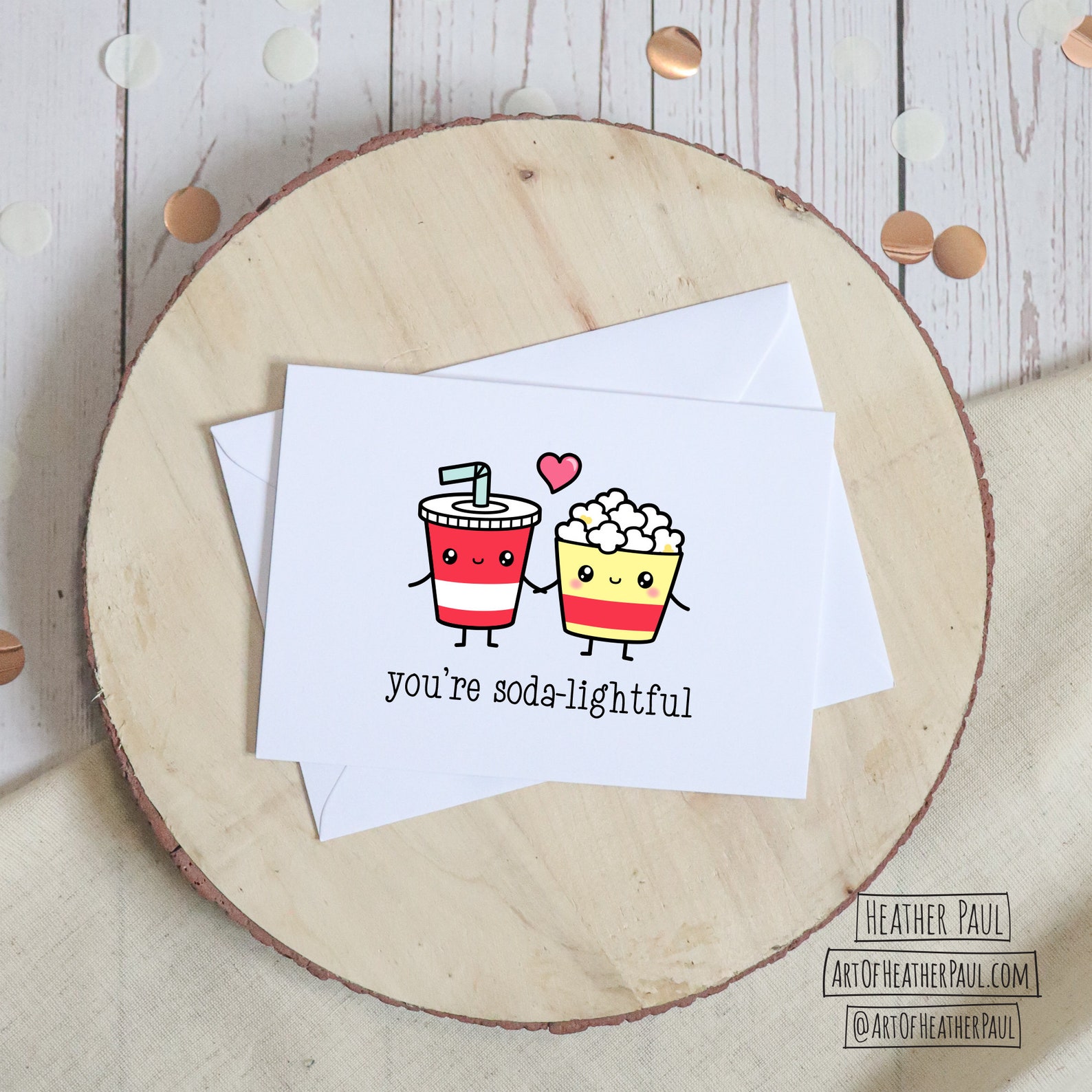 Snack Foods Pun Card Set, Valentine's Day Card Set, Punny Valentine ...