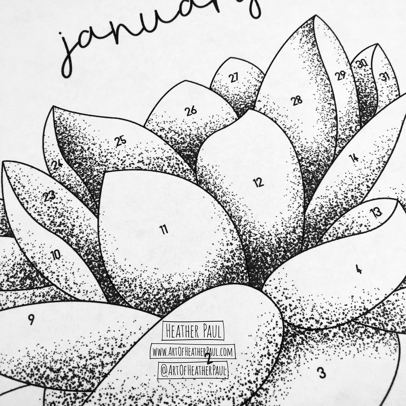 January Mood Tracker, Dot Journal, Letter, A4, A5, Printable, Digital ...