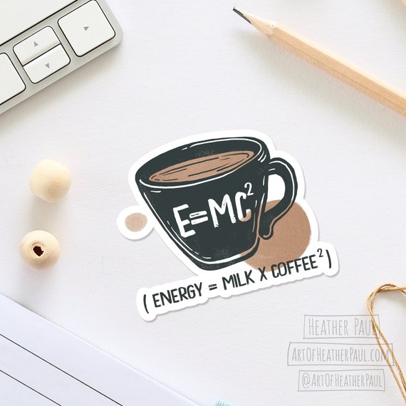 EMC Squared Coffee Sticker Coffee Lover Gift Coffee Lover - Etsy
