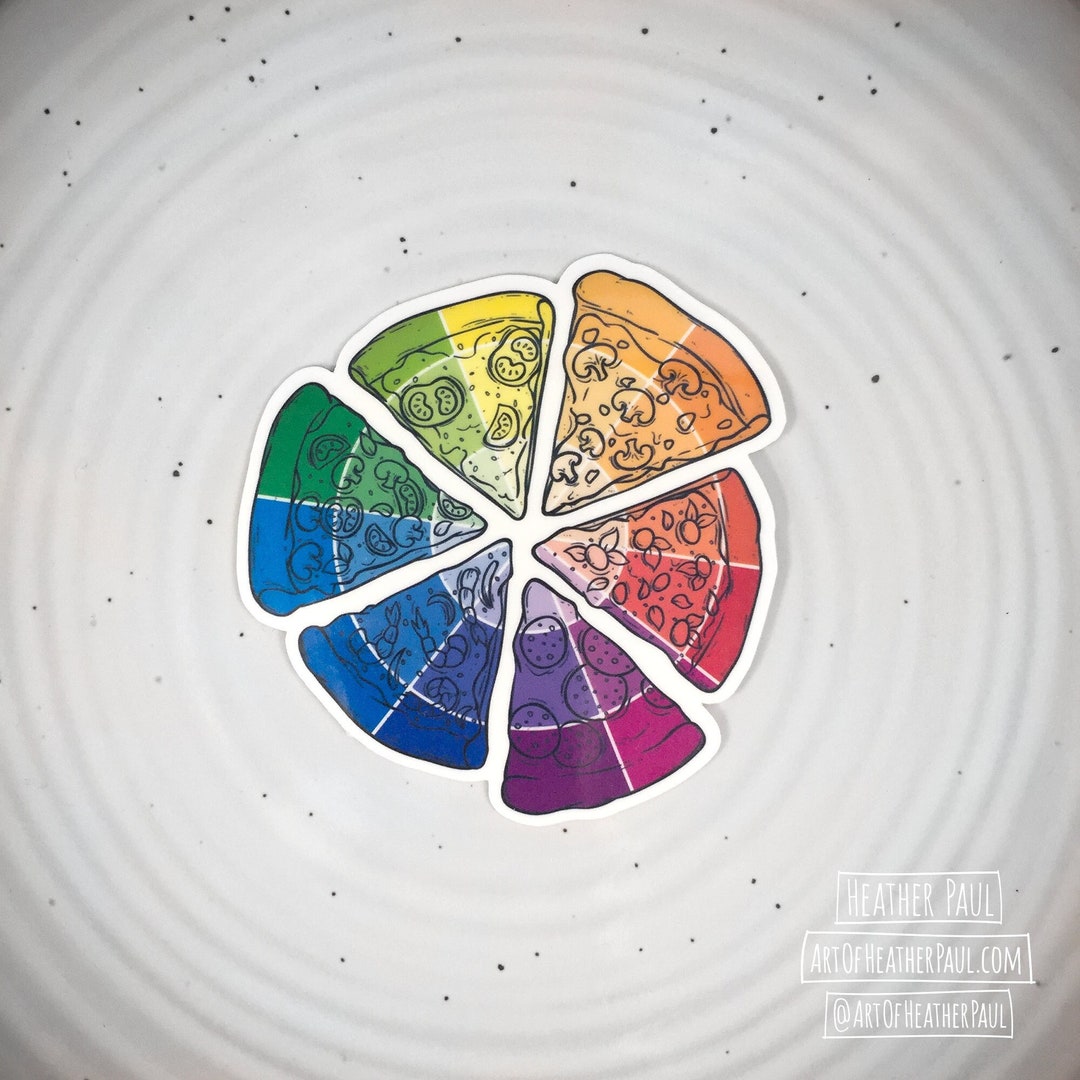 Color Wheel Pizza Sticker Pizza Sticker Pizza Lover Gift - Etsy