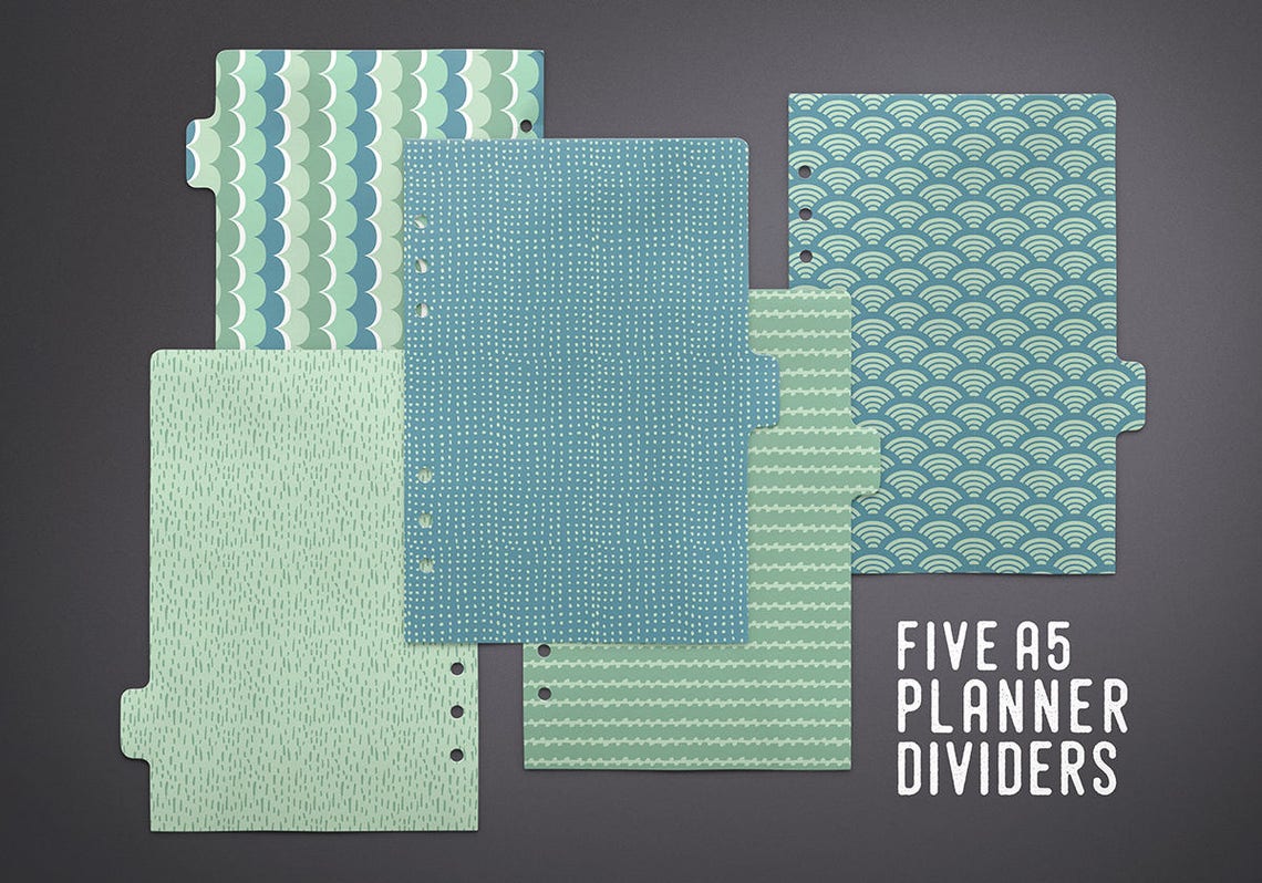 A5 Planner Dividers Instant Download Printable Tabbed | Etsy