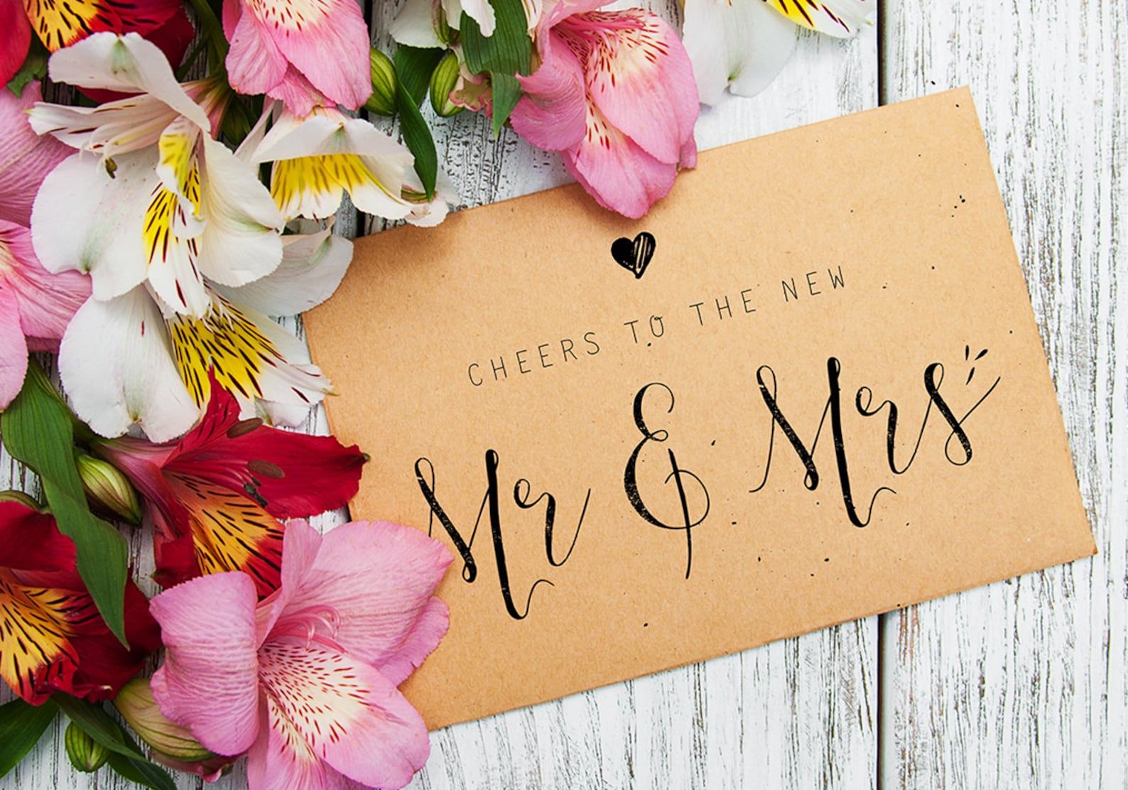 Mr & Mrs Printable Wedding Card Congratulations Bride and - Etsy