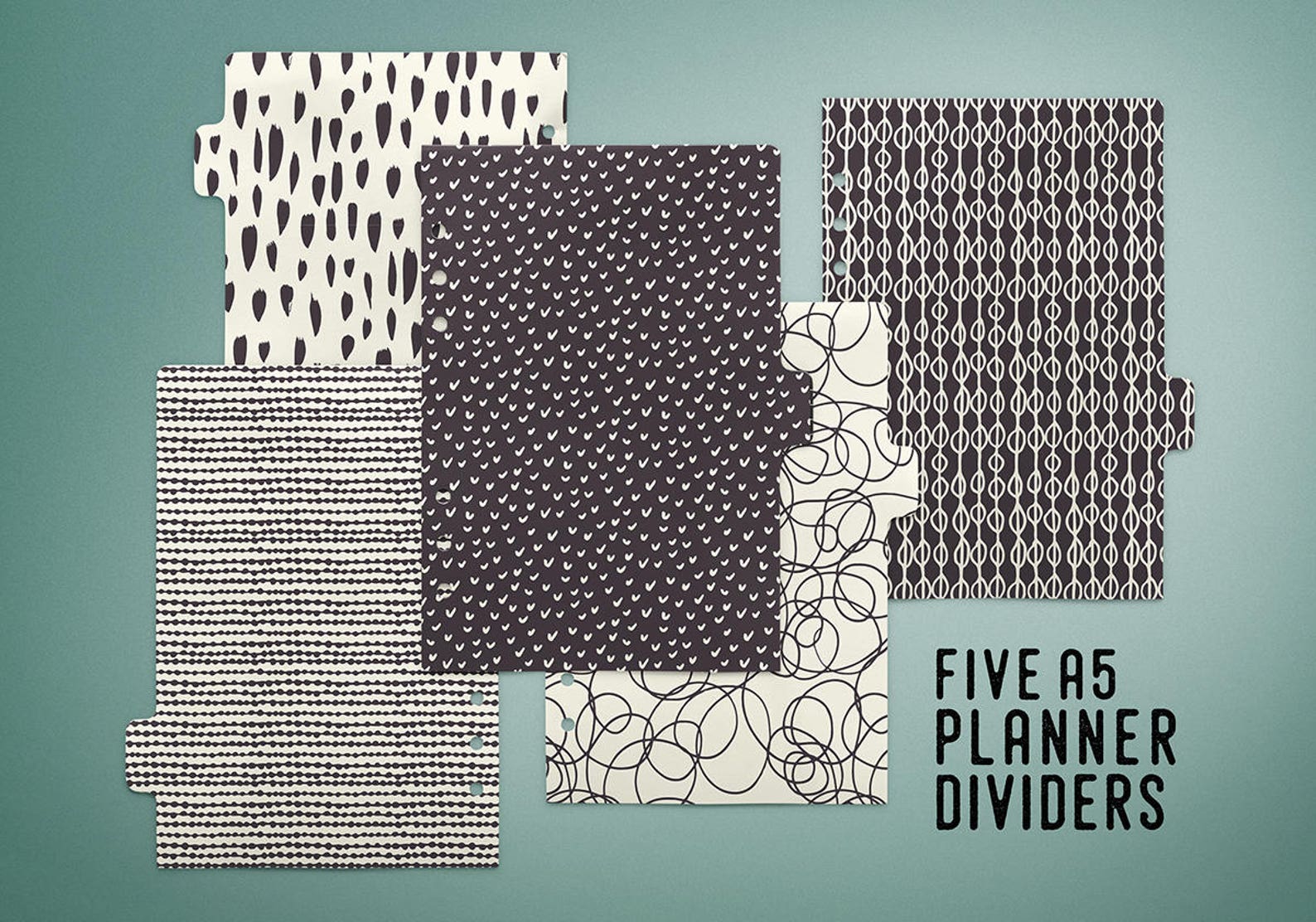 A5 Planner Dividers Instant Download Printable Tabbed - Etsy UK