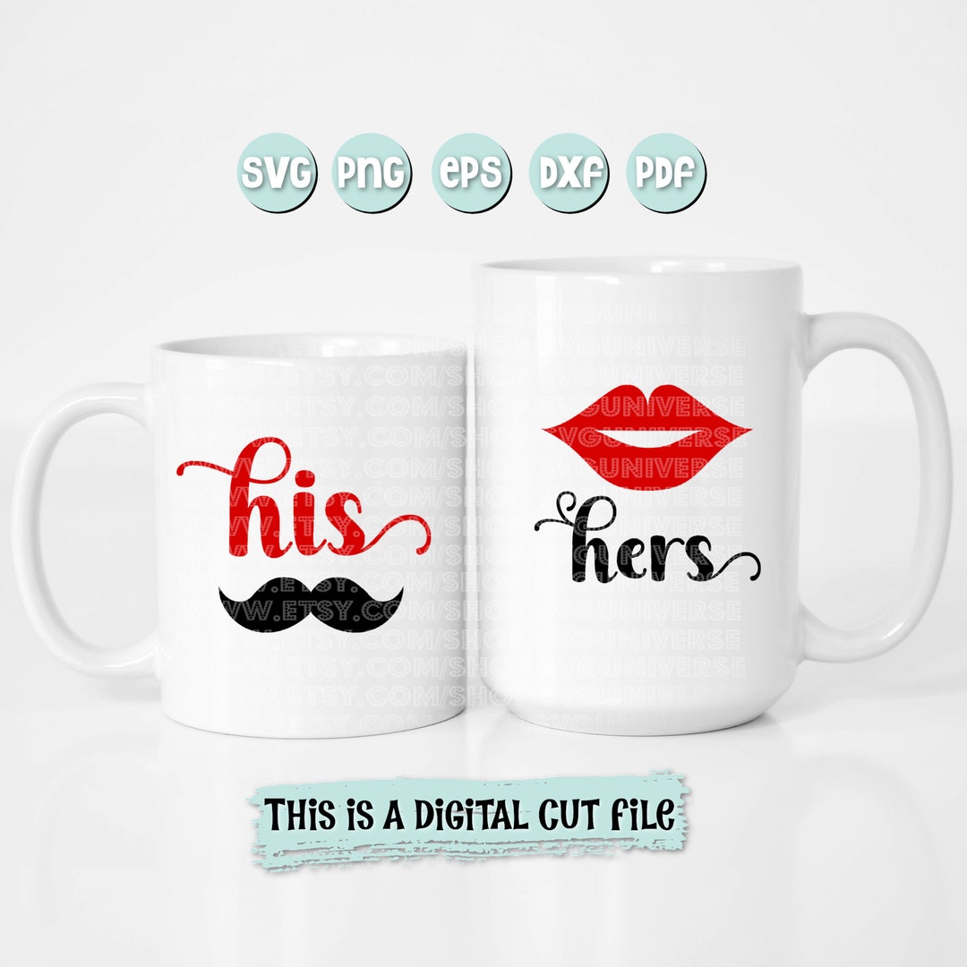His & Hers | SVG Vinyl Cutting Files - Dxf - Eps - SVG - Pdf - Etsy