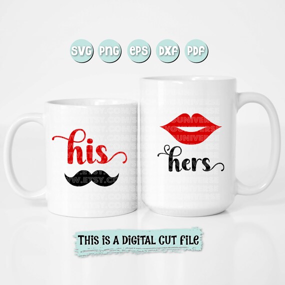 His & Hers SVG Vinyl Cutting Files Dxf Eps SVG Pdf - Etsy