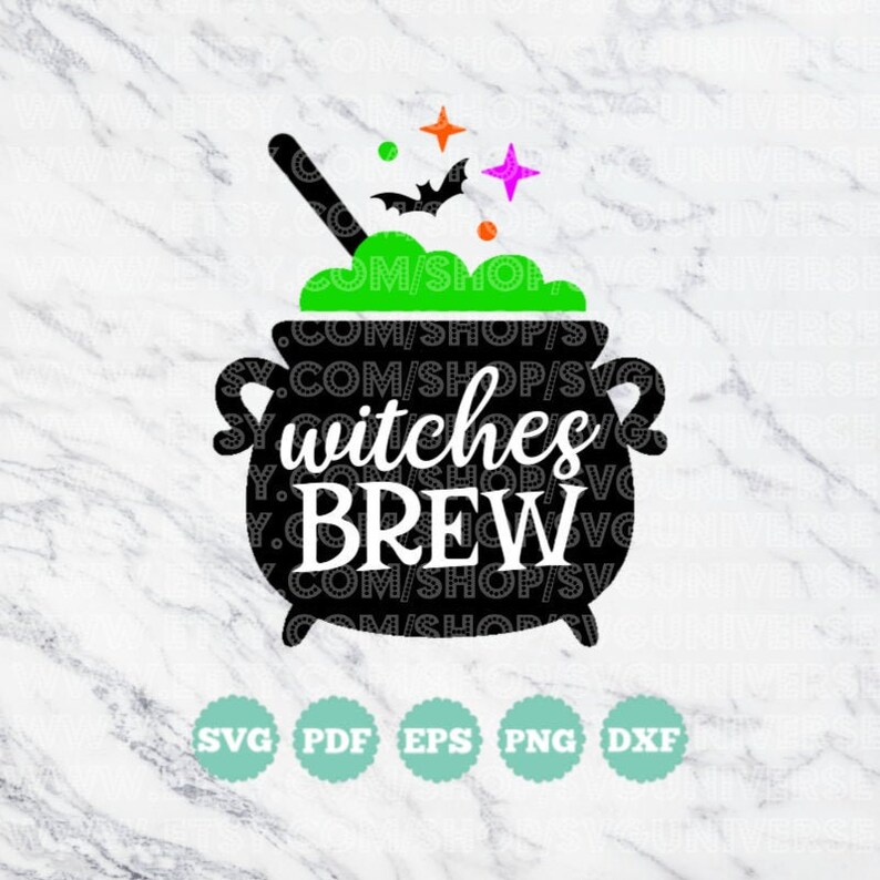 Witches Brew cauldron Halloween SVG Vinyl Cutting Files - Etsy