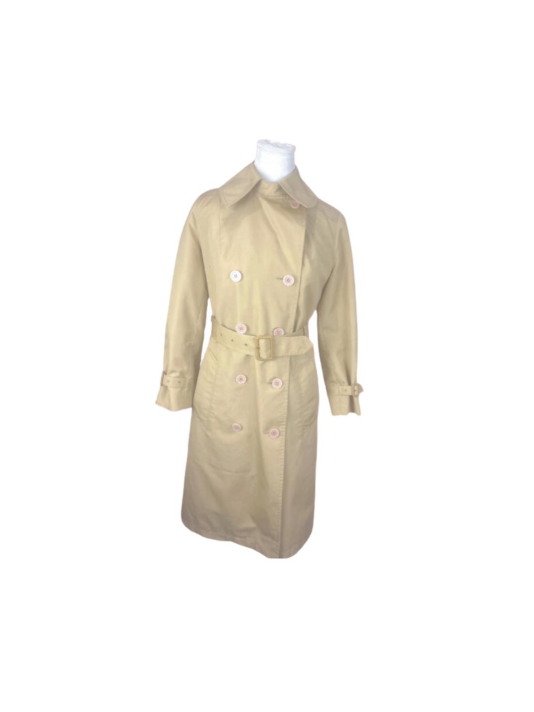 Vintage Misty Harbor Mariner 3 Double Breasted Trench Rain Coat Size 6P ...