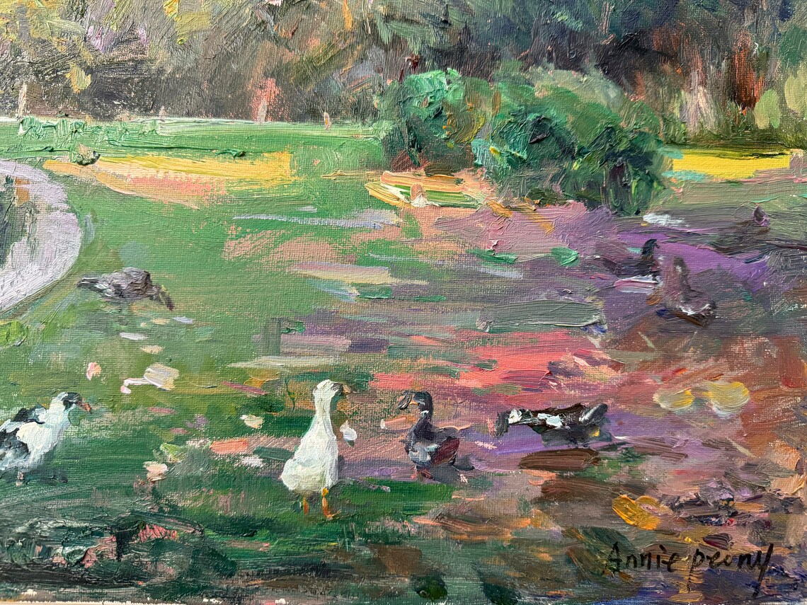 Landscape Goose, Landscape Paint, Original Oil Painting, Surreal Art ...