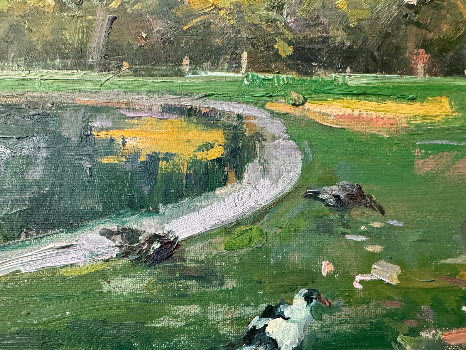 Landscape Goose, Landscape Paint, Original Oil Painting, Surreal Art ...