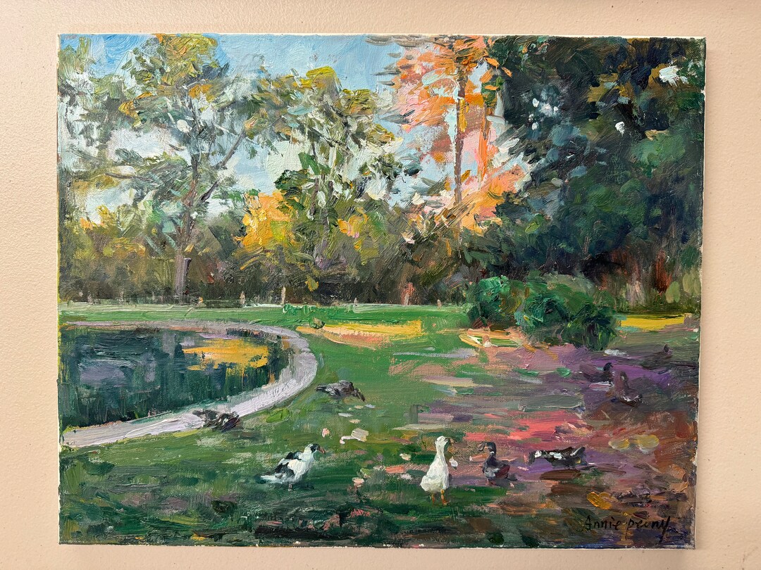 Landscape Goose, Landscape Paint, Original Oil Painting, Surreal Art ...