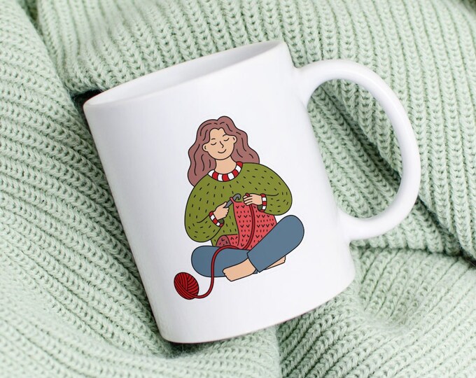 Crochet Sticker, Crocheting Girl Sticker, Gifts for A Crocheter ...
