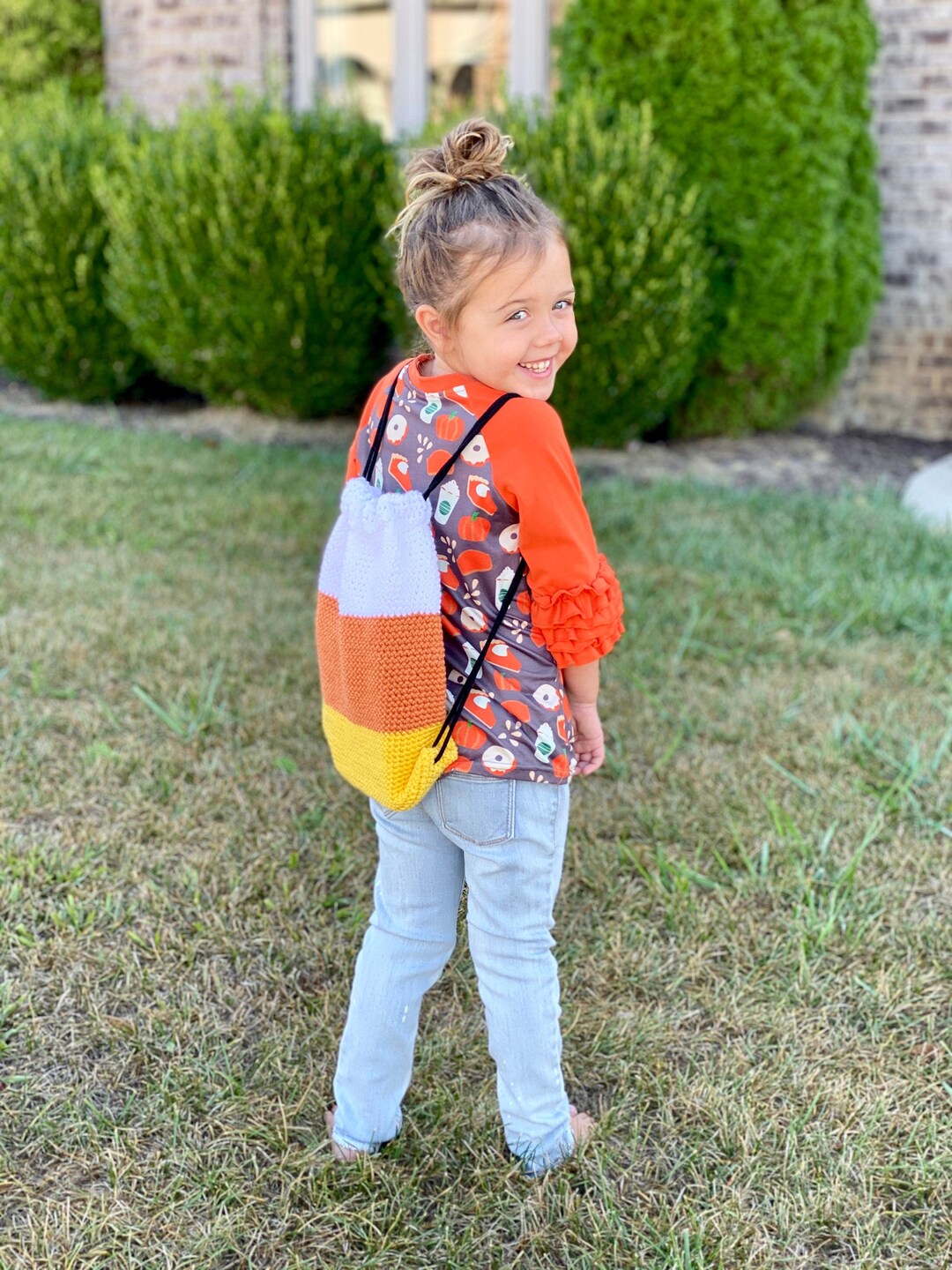 CROCHET Candy Corn Backpack PATTERN, Kids Backpack Pattern, Crochet ...