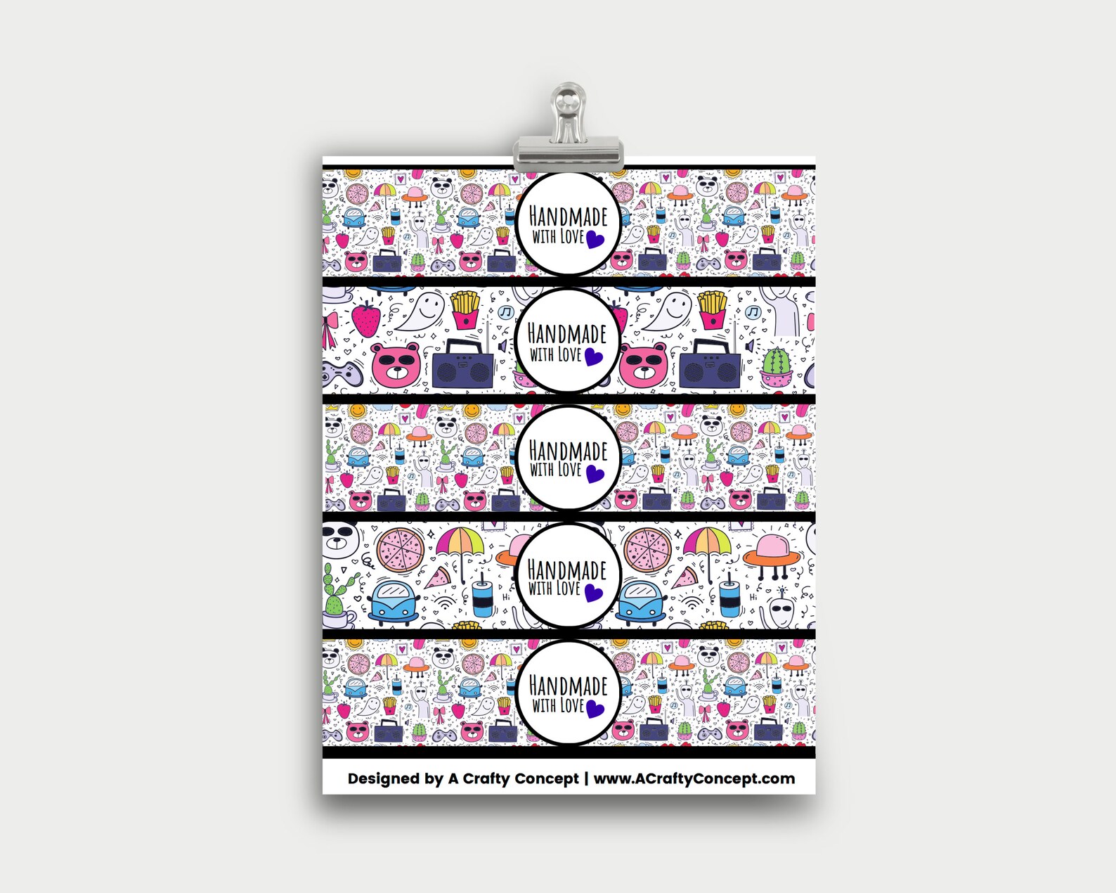 Unique Printable Handmade Labels PDF Download Product Label | Etsy