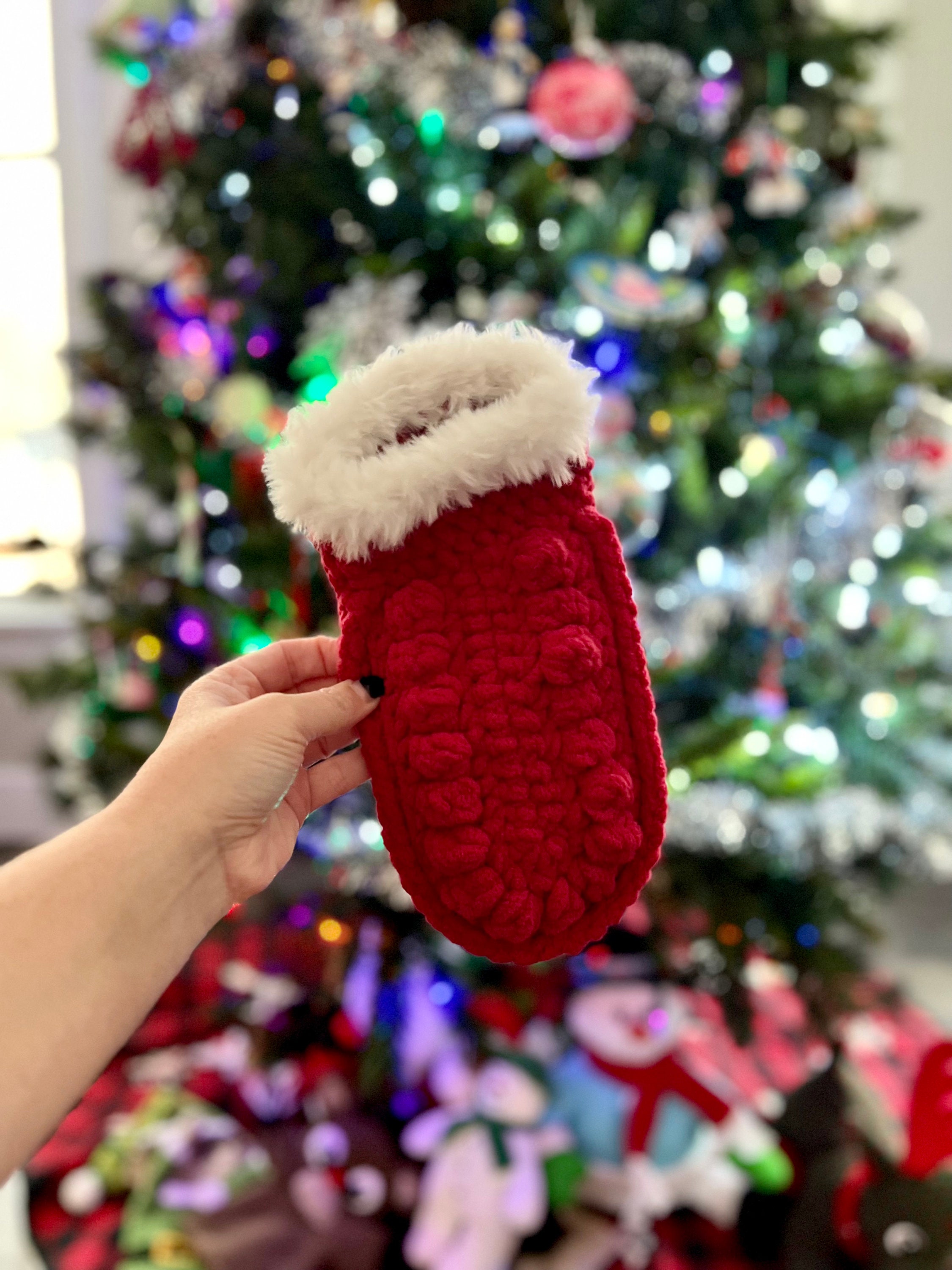 Christmas Slippers, Santa House Slippers, Holiday House Shoes, Santa ...