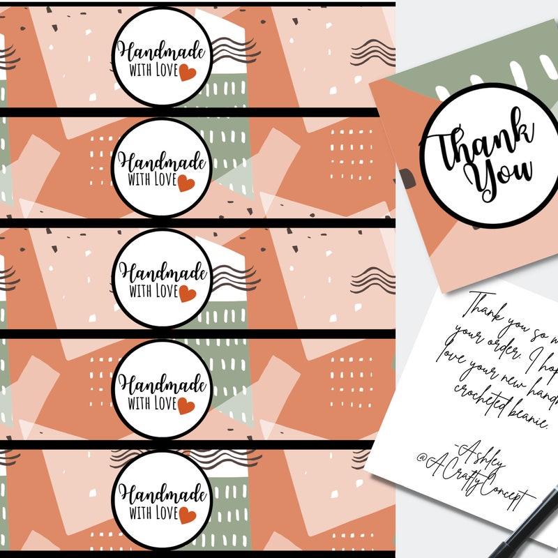 Handmade With Love Labels - Etsy