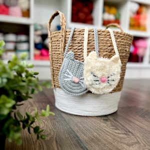 Crochet Cat Bag Pattern, Cat Purse Crochet Pattern, Toddler Cat Purse ...