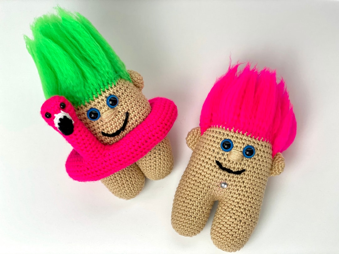 Crochet Troll Pattern Troll Doll, Crochet Troll Amigurumi, Crochet 90's ...