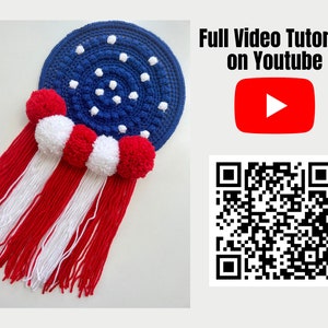 USA Wall Hanging Crochet Pattern, Crochet American Flag Pattern ...