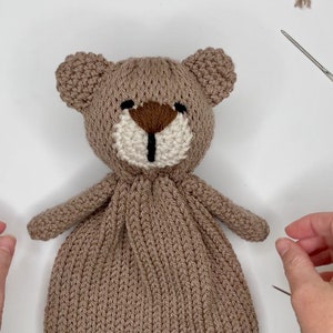 MACHINE KNIT Bear Lovey Pattern- Addi Bear, Addi Knit Pattern, Knitting ...