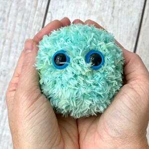 Crochet Fuzzy Monster Pattern, Crochet Worry Pet, Monster Ball, Crochet ...