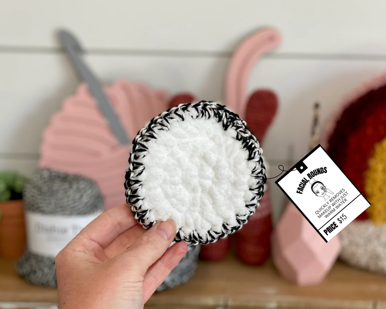 Printable Crochet Face Scrubbies Tags, Product Tags for Facial Rounds ...