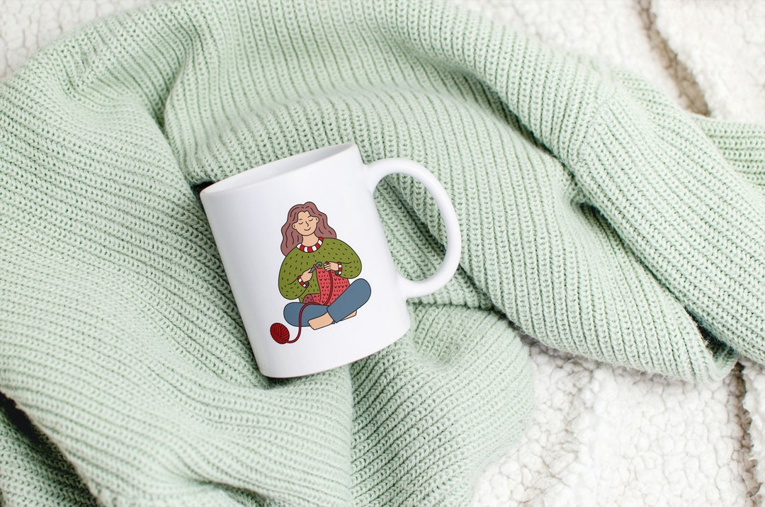 Crochet Sticker, Crocheting Girl Sticker, Gifts for A Crocheter ...