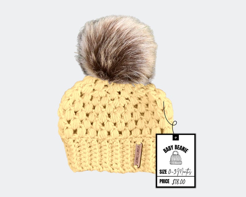 Printable Beanie Tags Packaging for Crochet Hats Printable - Etsy