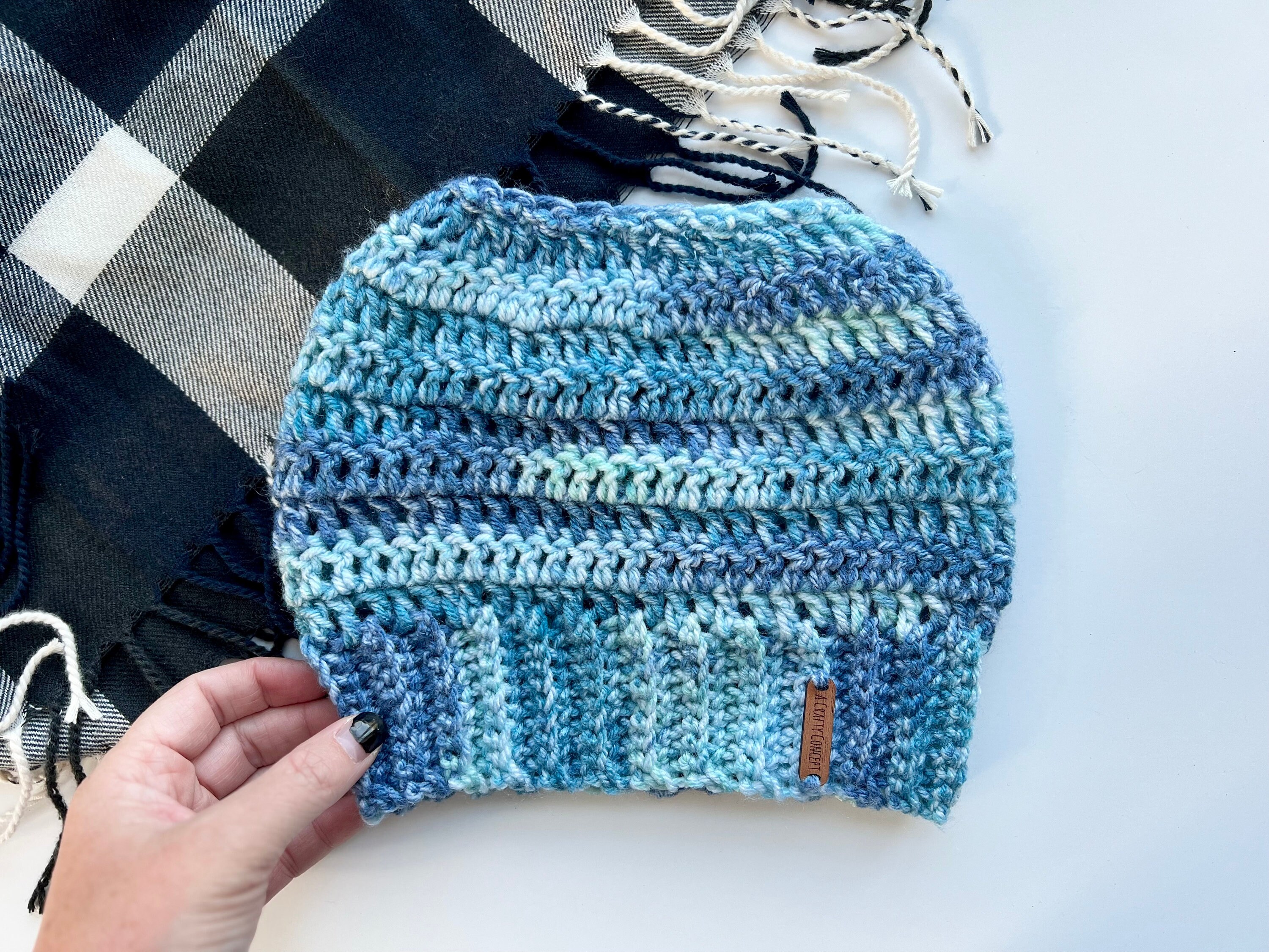 Linen Claire Bun Beanie