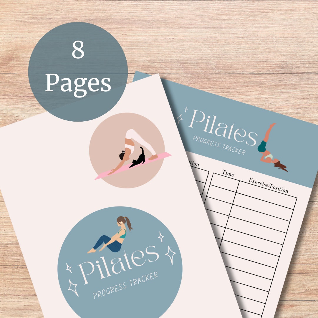 Pilates Journal Tracker Printable Pilates Planner Fitness Plan Tracker ...