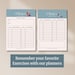 Pilates Journal Tracker Printable Pilates Planner Fitness Plan Tracker ...