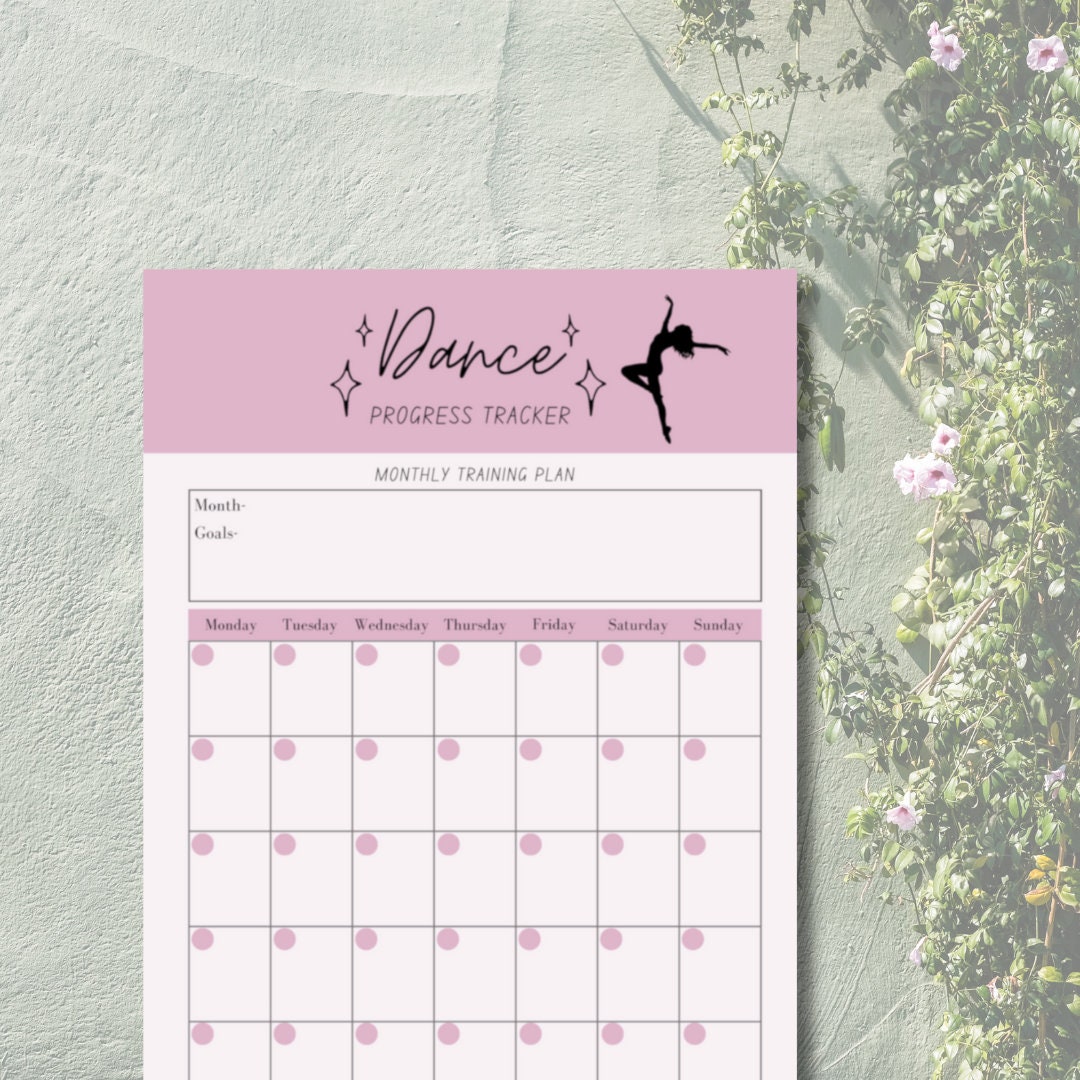 Dance Journal Recital Tracker Printable Bundle, Dancer Fitness Progress ...