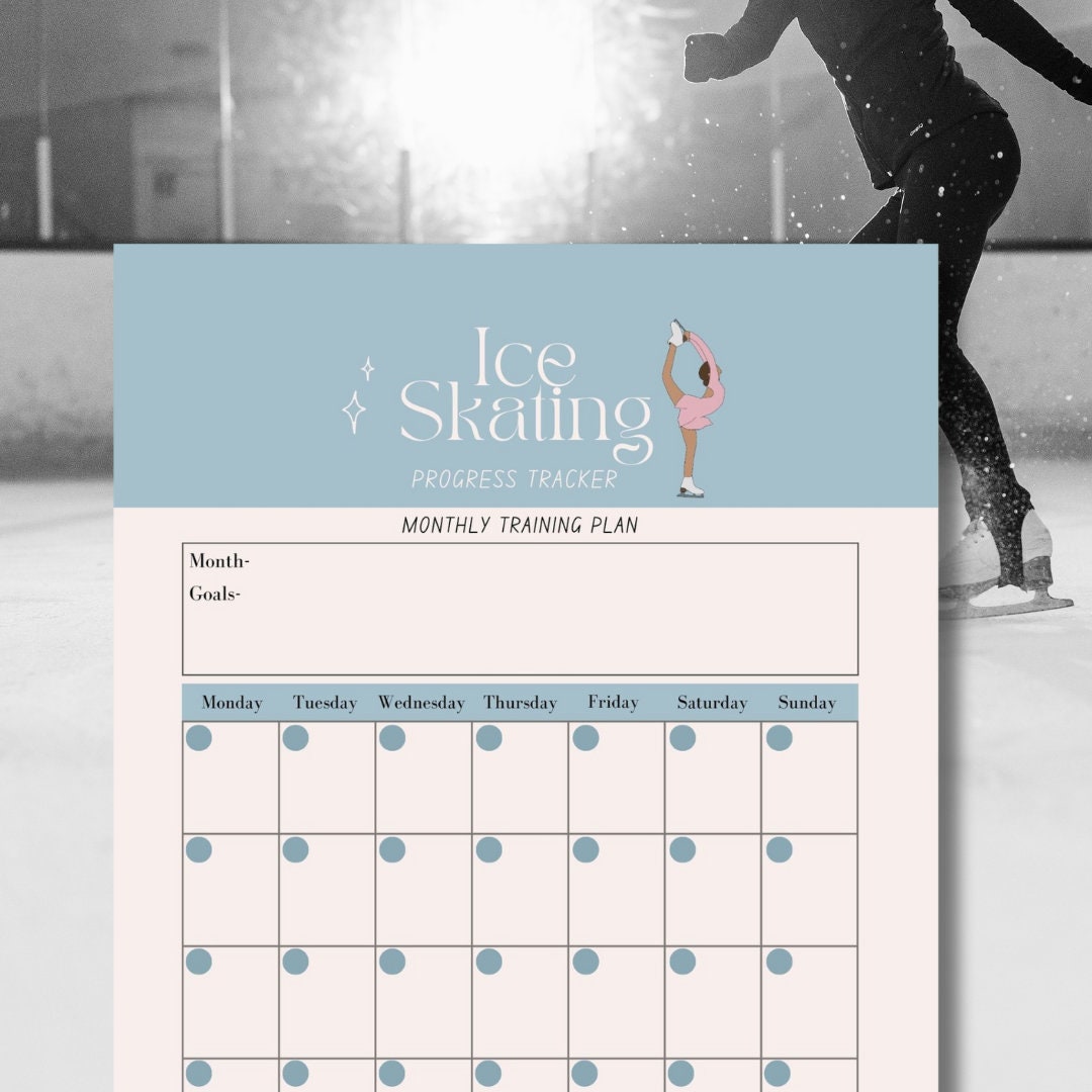 Ice Skating Journal Printable Figure Skating Planner Tracker Ice Skater ...